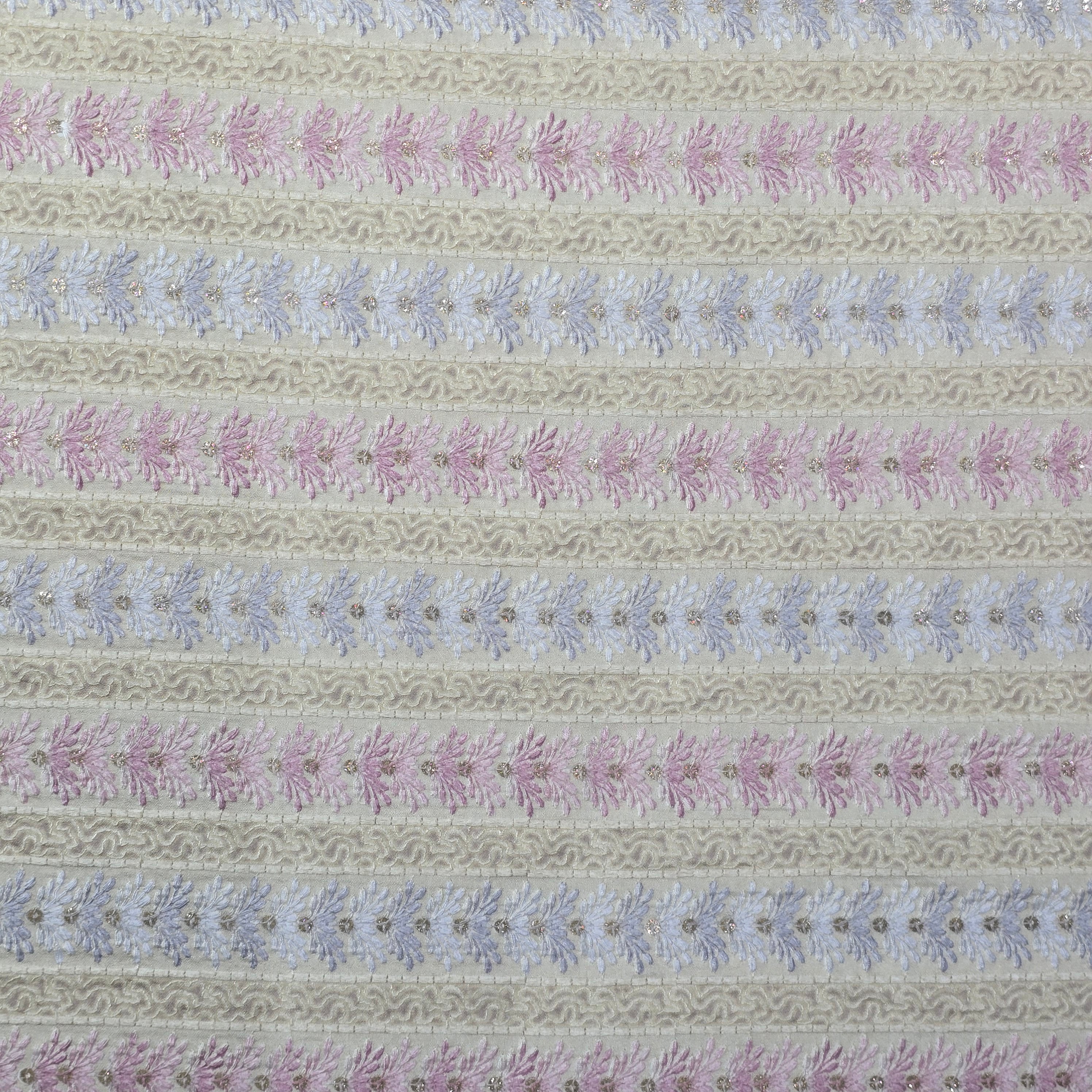 D&J CREAM MULTI COLOR EMBROIDERED FABRIC – The Legacy Studio